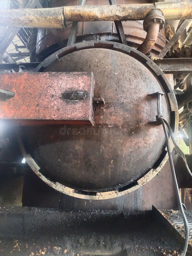 Detailed Image of a Large Sterilizer Door that is Rusty and Dirty Stock ...