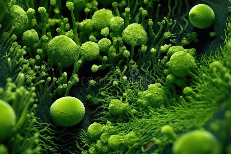 Detailed Image of Microscopic Algae Bloom Stock Photo - Image of ...