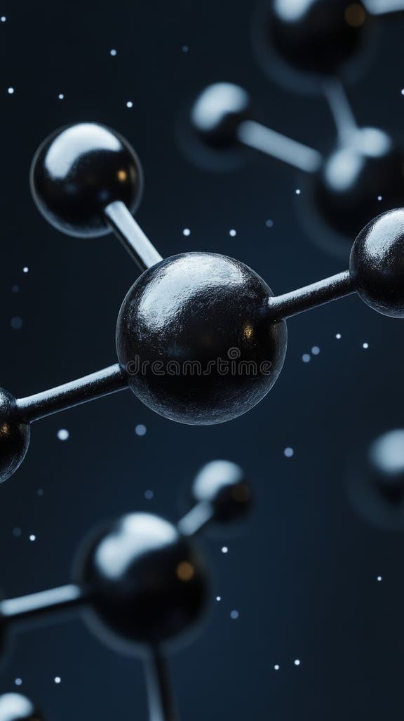 A Detailed Image of a Molecular Structure, Highlighting Linked Atoms ...