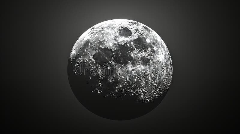 Detailed Image of the Moon S Surface Stock Image - Image of detailed ...