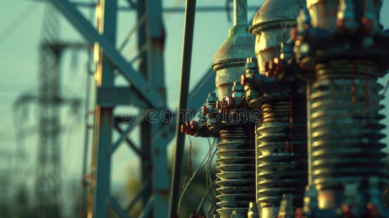 Detailed Image of a Power Pole with Wires, Suitable for Industrial ...