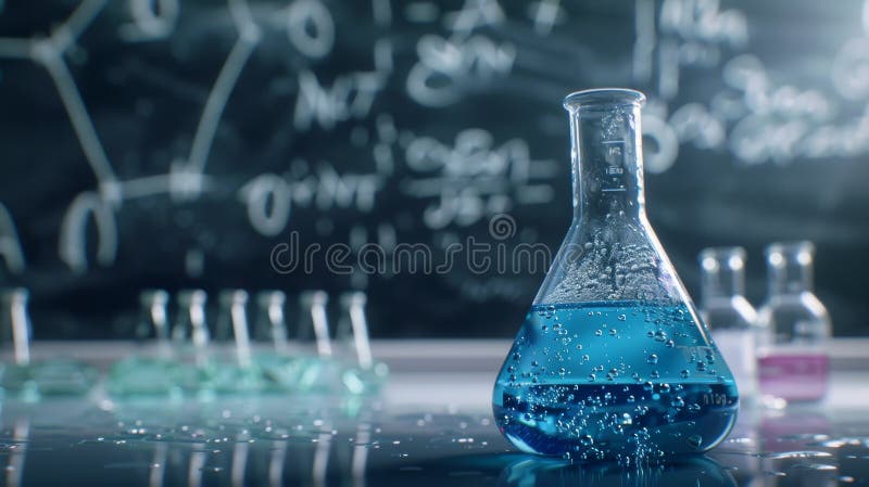 Pristine Chemist S Beaker with Vibrant Blue Liquid in Laboratory ...