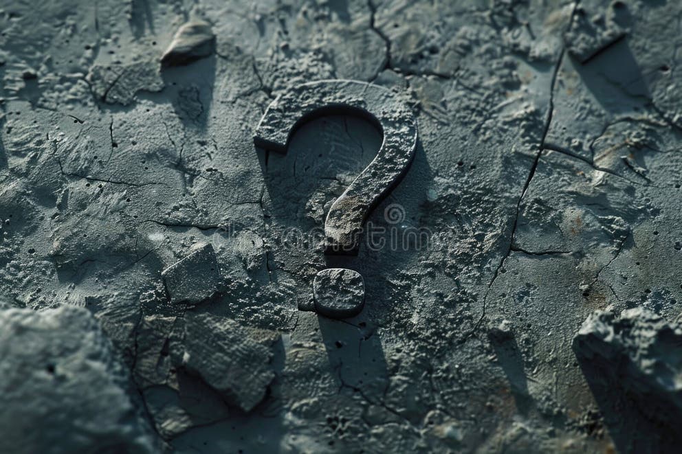 Detailed Image of a Rock with a Question Mark Symbol. Suitable for ...