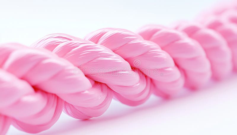 Detailed Image of Rope Section Against a White Background Stock Photo ...