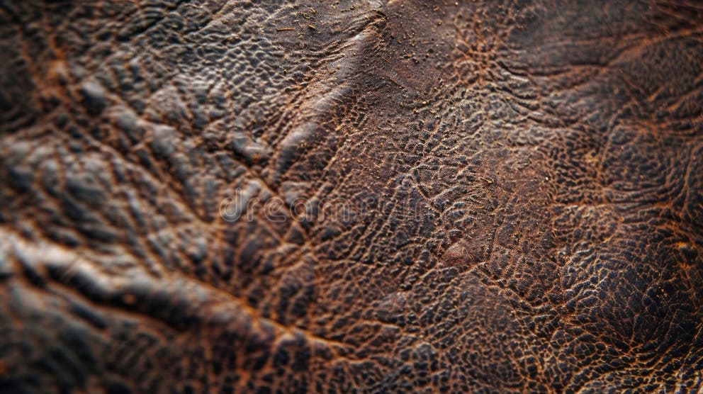 A Detailed Image of a Scratched and Scuffed Leather Surface with Visible Sc Marks and Variations ...