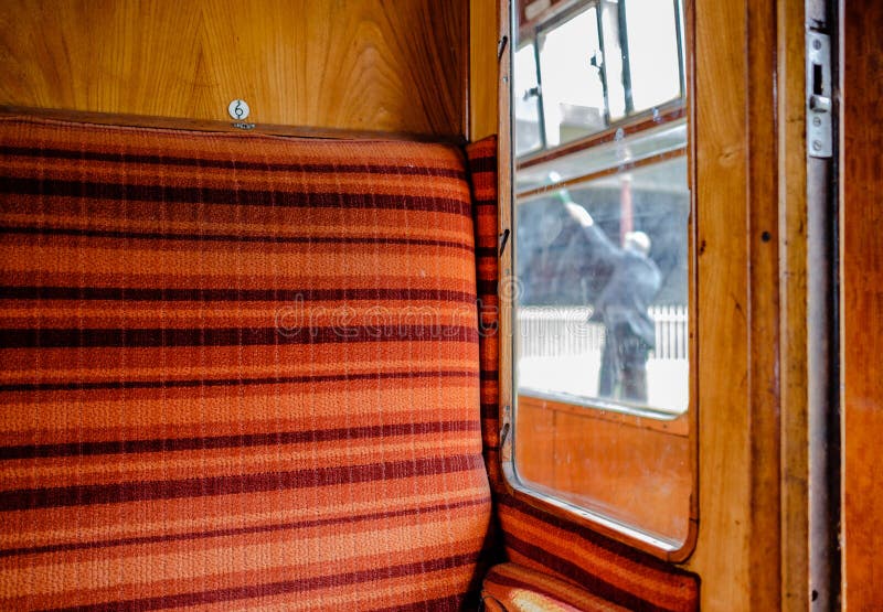 Detailed Image of the Seating and Travel Compartment of a Steam Era ...