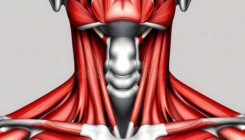 Neck Muscle Anatomy stock illustration. Illustration of training ...