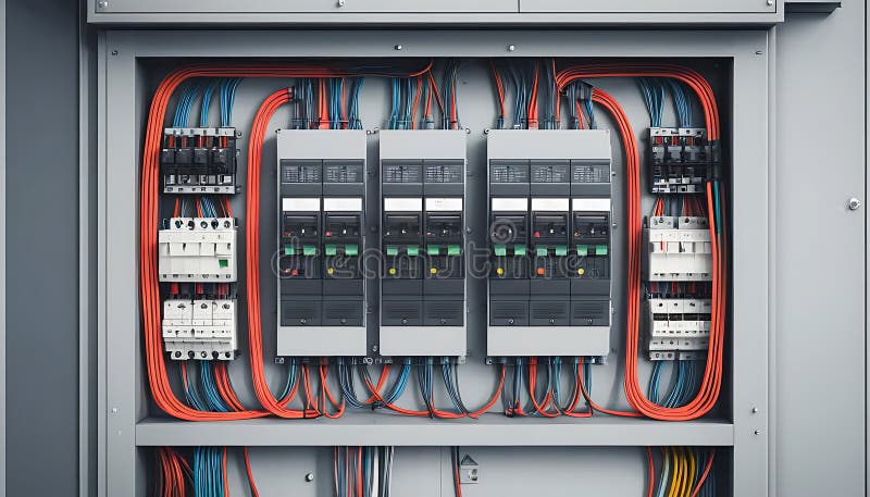 AI-Generated Electrical Panel Stock Photo - Image of engineering ...