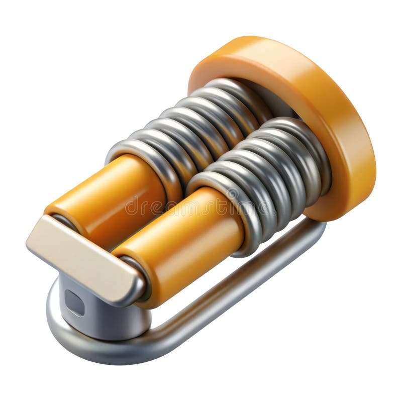 Close-up View of a Metal and Ceramic Electrical Component with Coiled ...