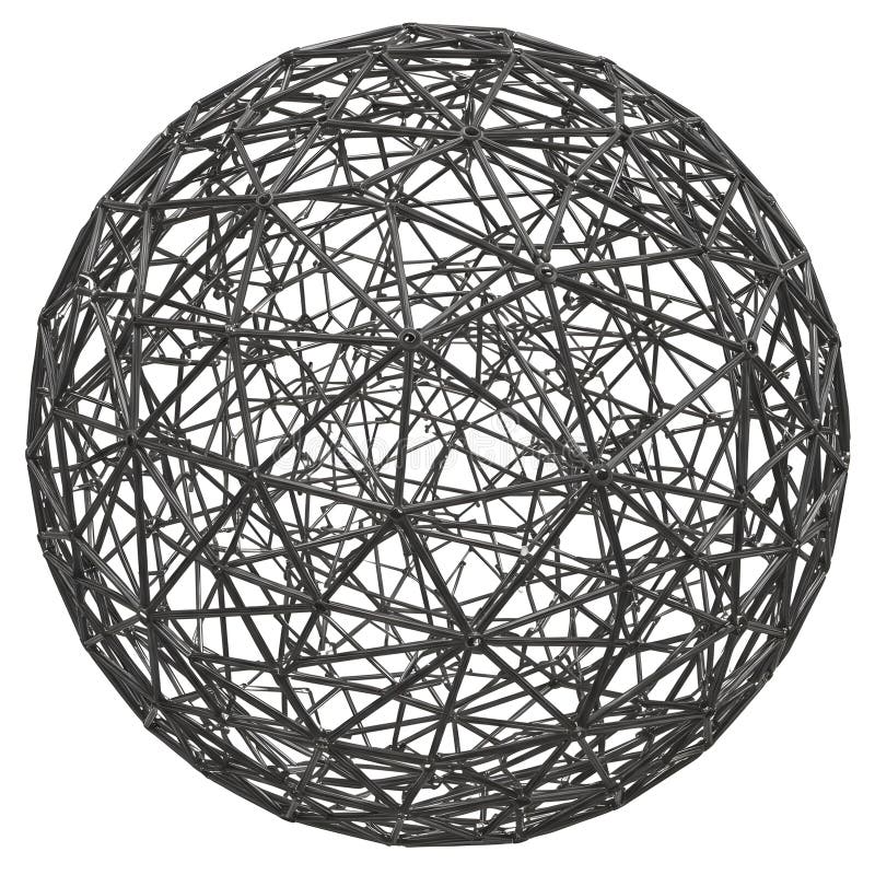 Geometric Sphere Structure stock illustration. Illustration of ...