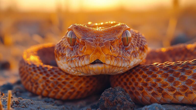 Detailed Image of a Snake Moving through the Desert Stock Image - Image ...