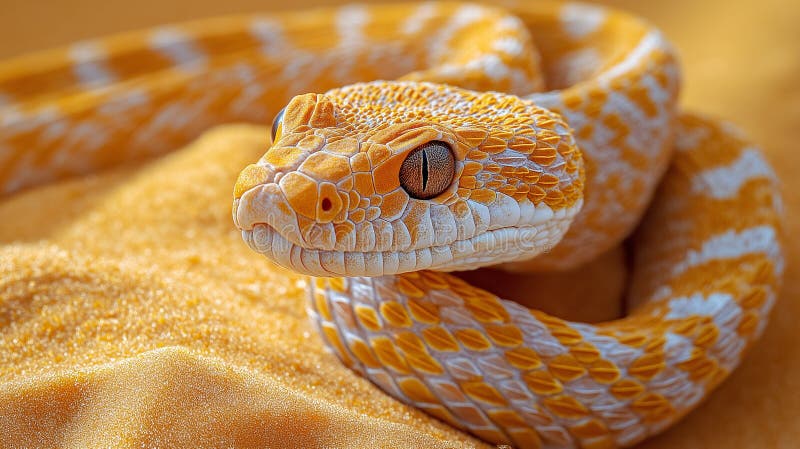 Detailed Image of a Snake Moving through the Desert Stock Image - Image ...