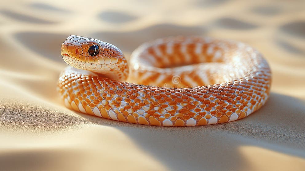 Detailed Image of a Snake Moving through the Desert Stock Image - Image ...