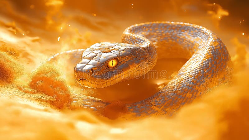 Detailed Image of a Snake Moving through the Desert Stock Photo - Image ...
