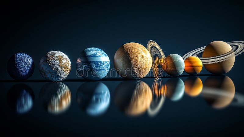 Detailed Image of Solar System Planets. NASA Elements are Used in this ...