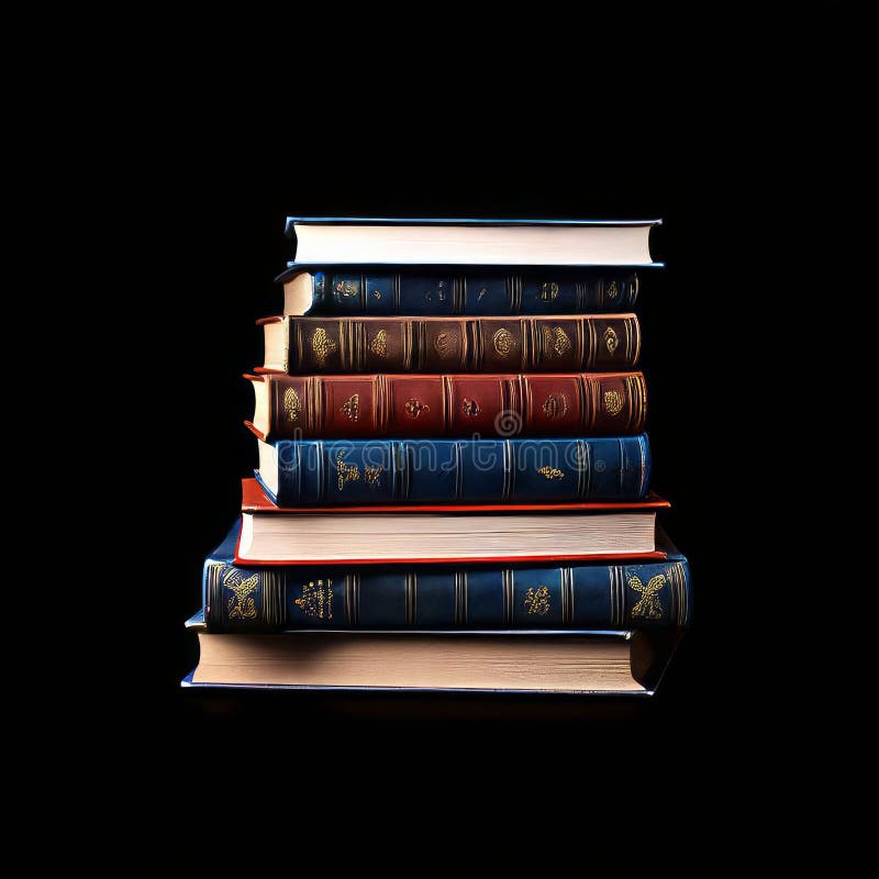A Detailed Image of a Stack of Books with the Caption Stock Image ...