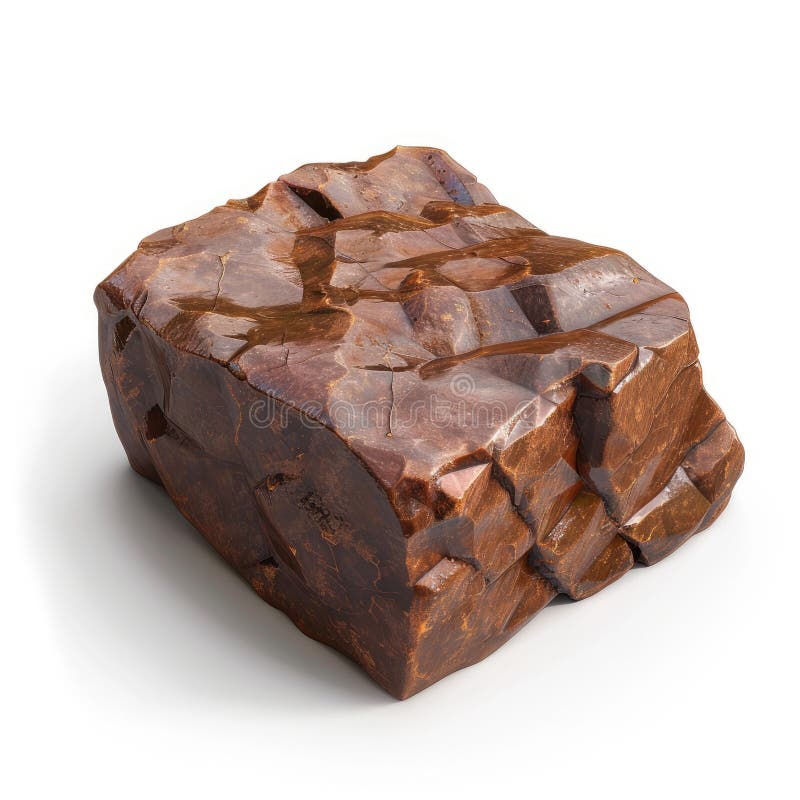 Large Brown Mineral Specimen, Isolated on White Background Stock ...