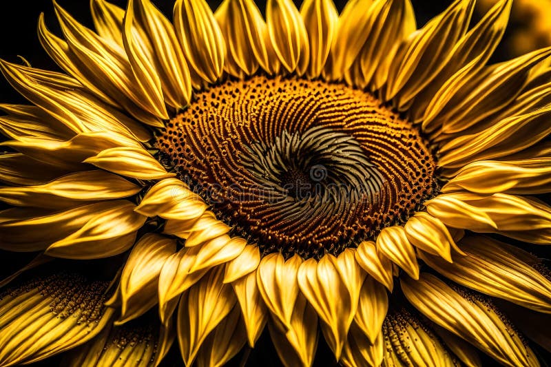A Detailed Image of a Sunflower S Golden Disk, Capturing Its Unique ...