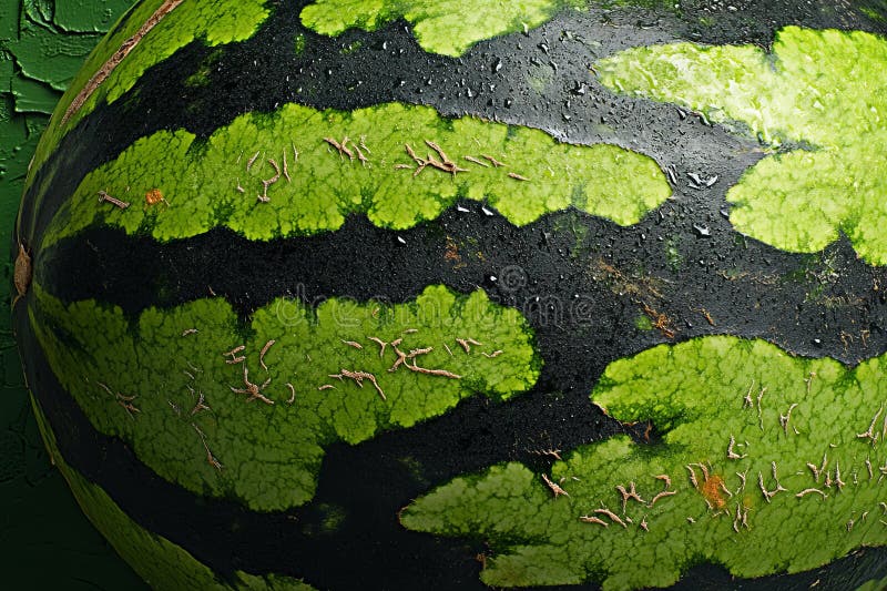 A Detailed Image of the Texture and Pattern of a Watermelon S Skin ...