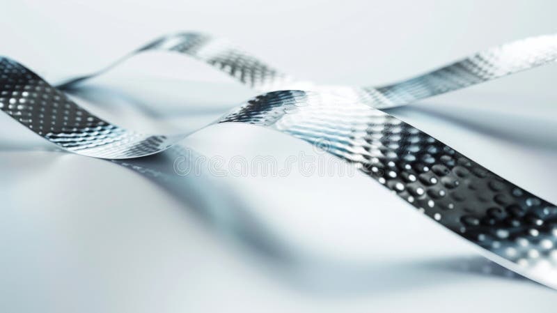 A Detailed Image of a Thin Metal Strip with a Shiny Finish and Unique ...