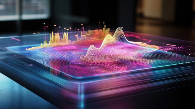 A Detailed Image of a Transparent Touchscreen Displaying 3D ...