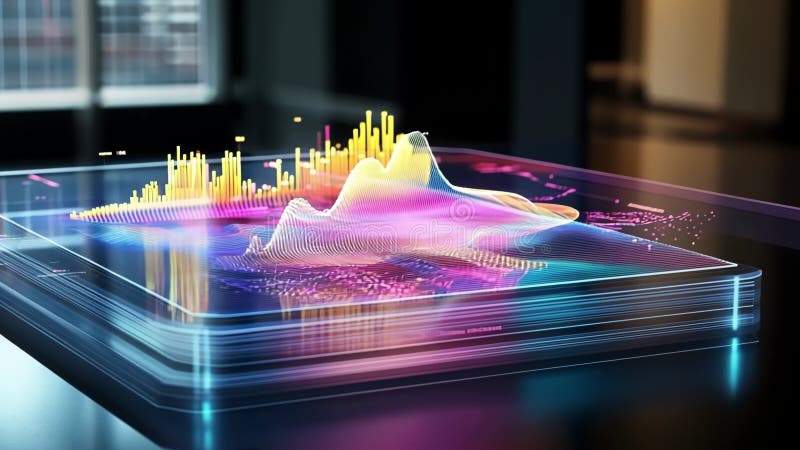 A Detailed Image of a Transparent Touchscreen Displaying 3D ...