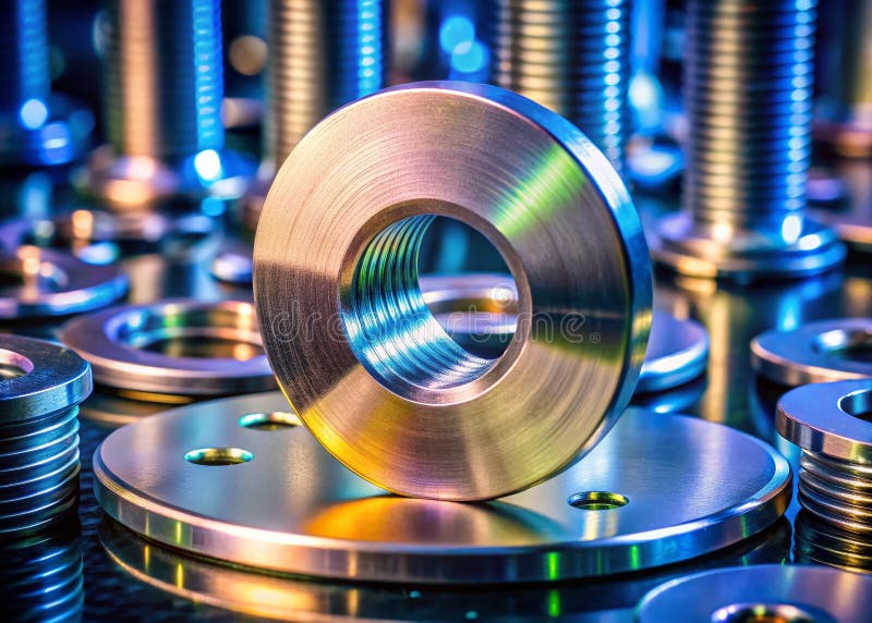 Detailed Industrial Bolted Connection a Panoramic View Exposing the ...