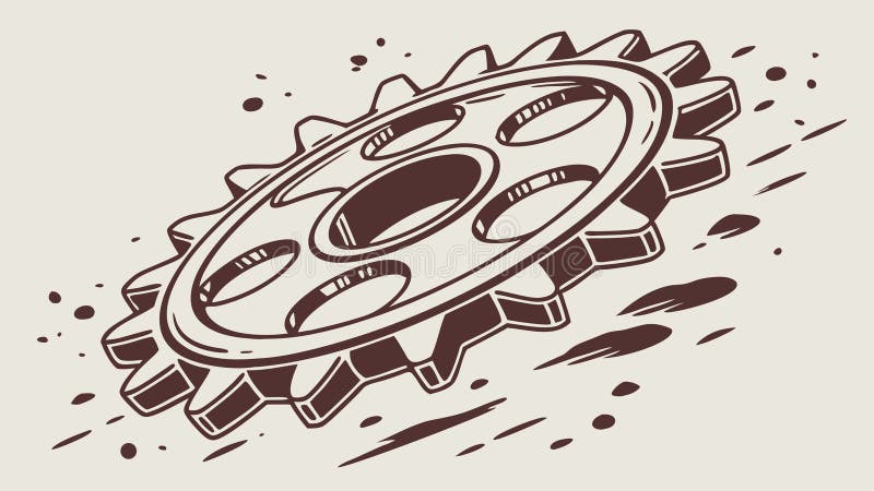 Detailed Industrial Gear or Cogwheel. Mechanical Vector Element. Vector ...