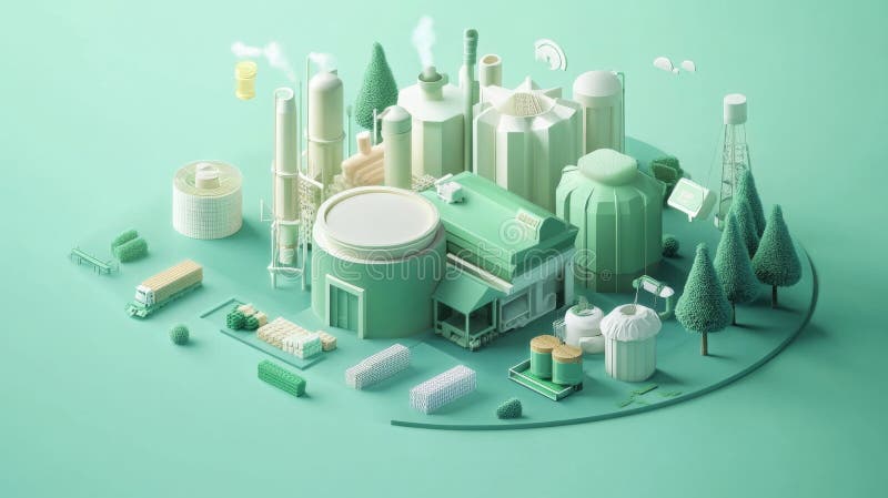 Detailed Infographic Illustrating the Lifecycle of Industrial Processes ...