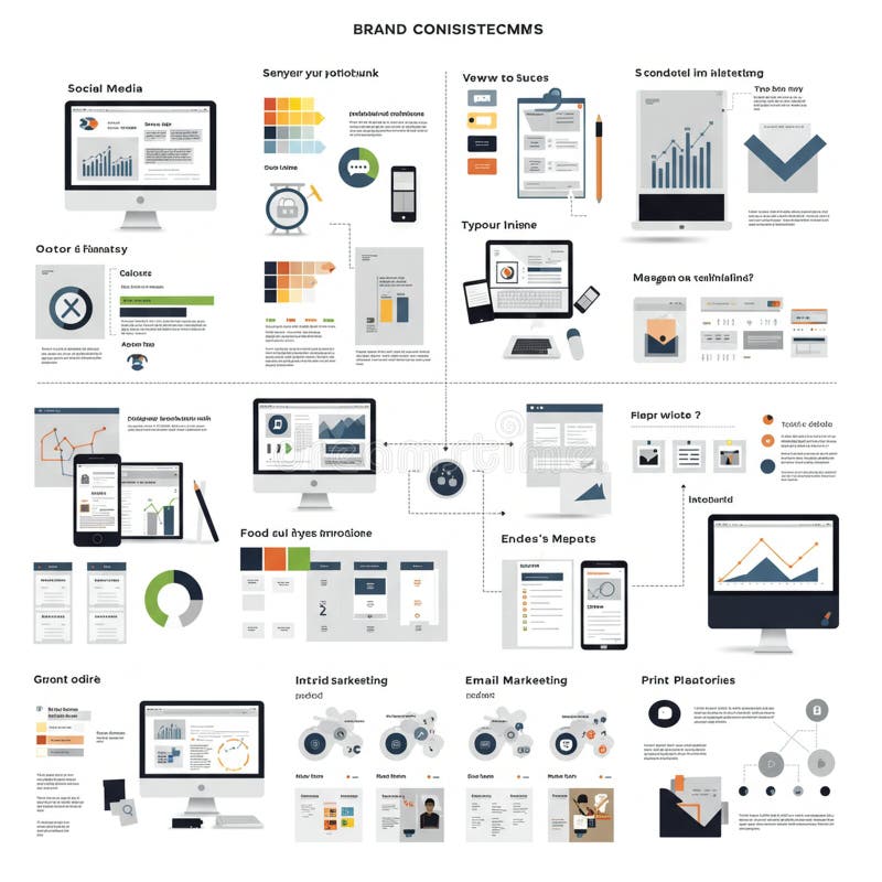 A Detailed Infographic Layout Showcasing Brand Consistency Elements. it ...