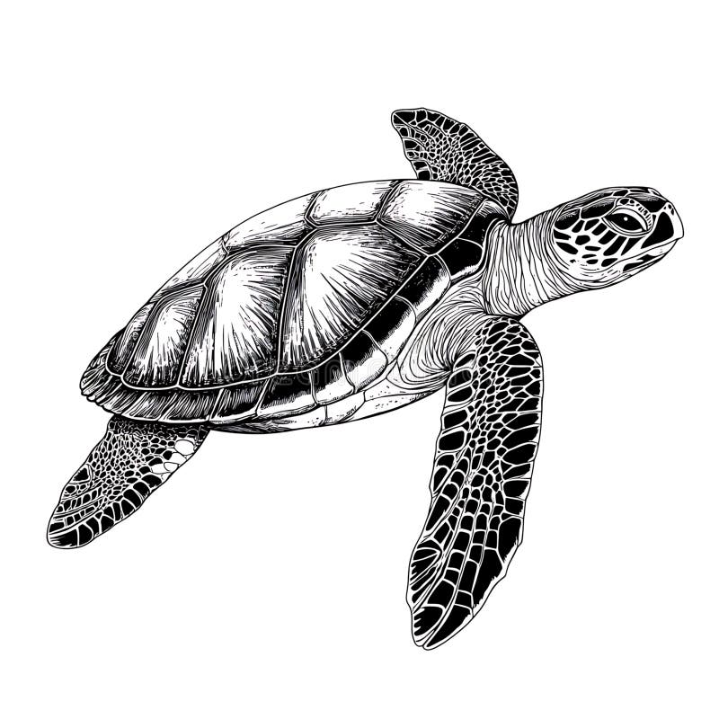 Sea Turtle Sketch Stock Illustrations – 6,508 Sea Turtle Sketch Stock ...