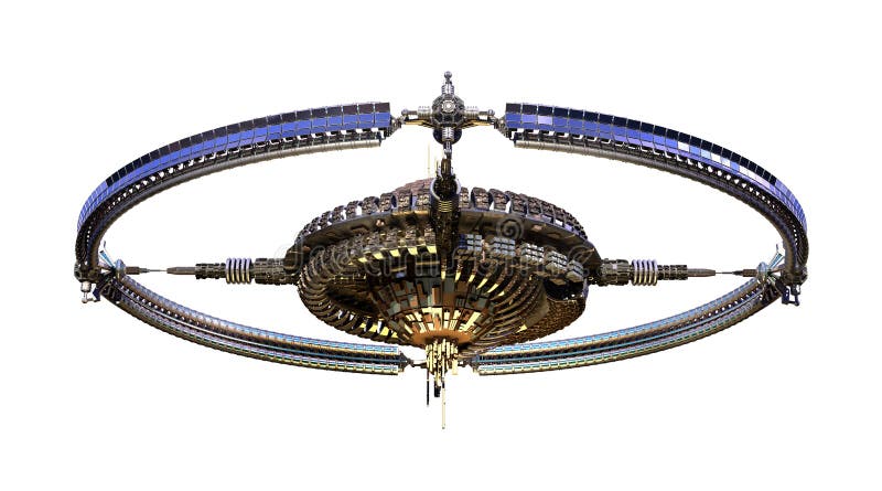 Detailed Interstellar Gravitational Wheel Isolated on White Stock ...