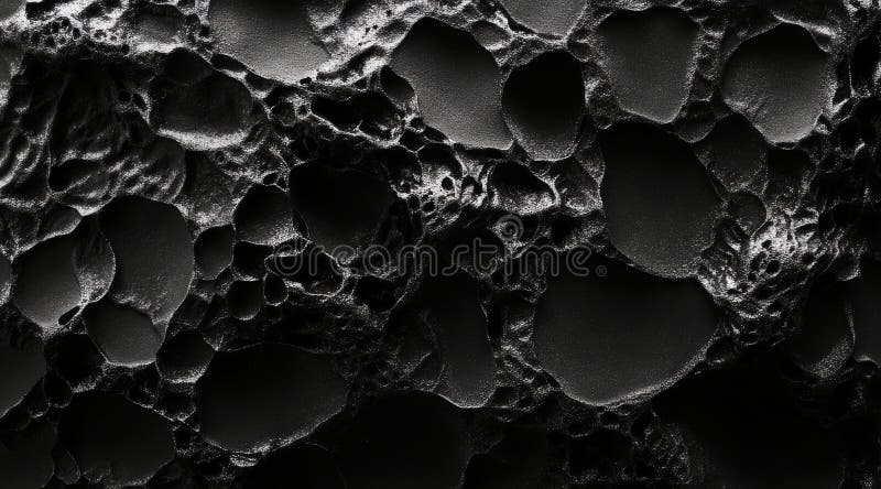 A Detailed and Intricate CloseUp of the Textured Surface of Black ...