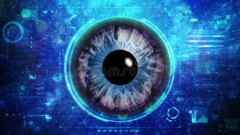 Close-up of a Human Iris with Psychedelic Multicolored Patterns Stock ...