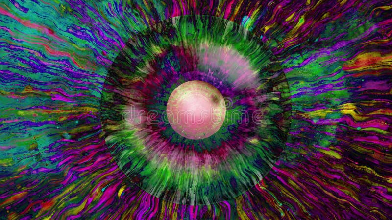Close-up of a Human Iris with Psychedelic Multicolored Patterns Stock ...