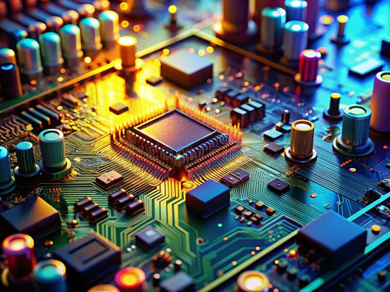 Detailed Isometric Circuit Board Illustration Exploring Complex ...