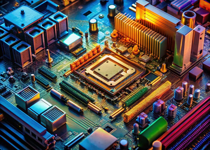 Detailed Isometric Computer Motherboard Design a Stunning Visual ...