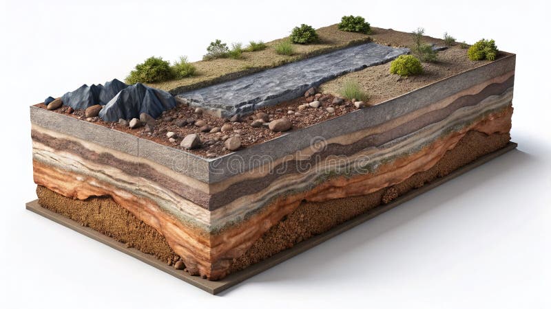 Detailed Isometric Ground CrossSection Architectural Illustration for ...