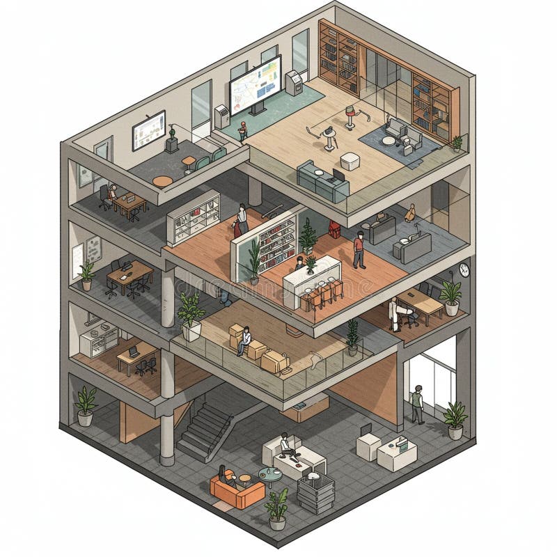 Modern Workspace Environments Stock Illustrations – 5,701 Modern ...