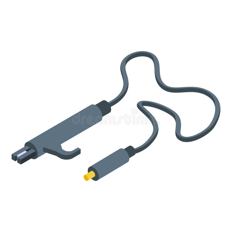 Detailed Isometric Vector Graphic of a Usb Cable with Connectors Stock ...