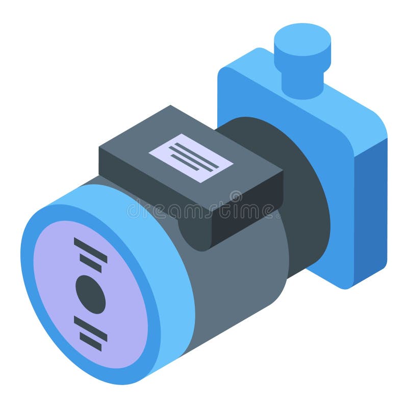 Detailed Isometric Vector Illustration of an Electric Motor, Ideal for ...