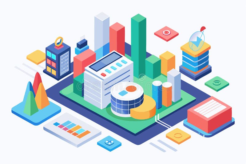 A Detailed Isometric View Featuring Customizable Site Statistics Amidst ...