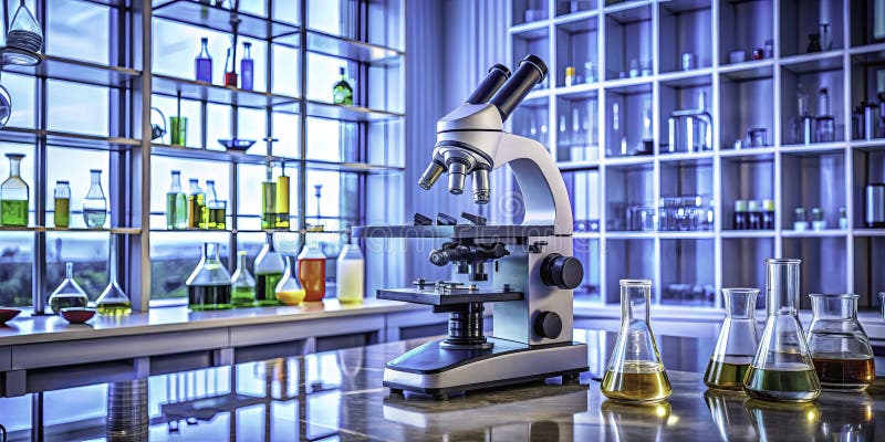 Detailed Laboratory Microscope Setup a Visual Guide To Scientific ...