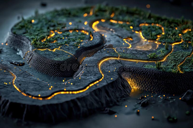 A Detailed Landscape Model Featuring Intricate Paths Greenery and ...