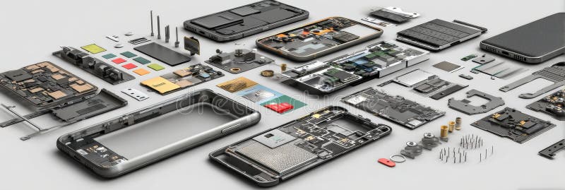 Exploded View of a Modular Smartphone Concept Showcasing Intricate ...