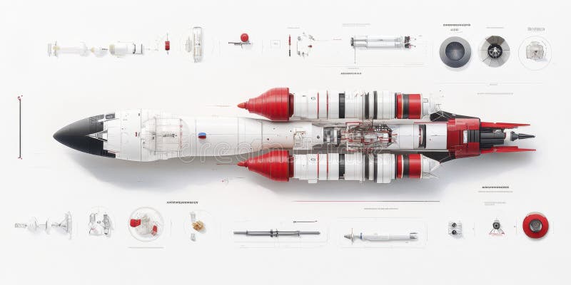 Intricate Assembly of a Space Rocket Revealing Engineering Marvels and ...