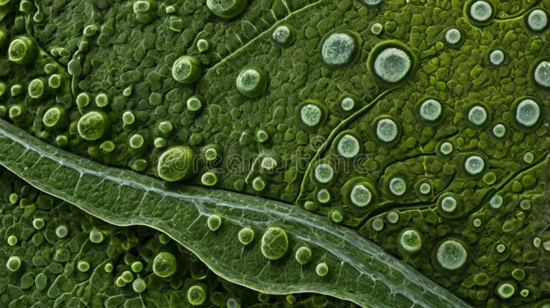 Detailed Leaf Structure and Essential Cell Functions Stock Illustration ...