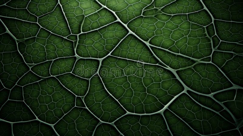 Detailed Leaf Texture Background with Veins and Cells in Double ...