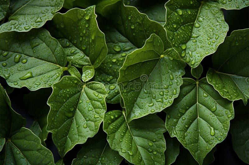 Detailed Leaf Texture, Green Leaves Form a Mesmerizing Backdrop Stock ...