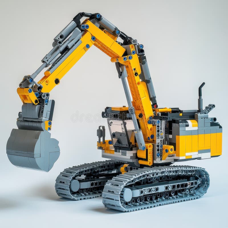 A Detailed LEGO Model of an Excavator, Showcasing Its Mechanical Design ...